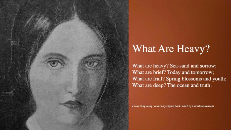 Some thoughts on Catechisms and Christina Rossetti’s ‘What Are Heavy ...
